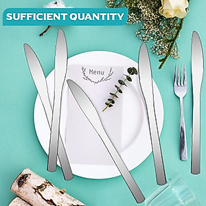 Gisafai 150 Pcs Stainless Steel Dinner Knives 8.3 Inches Spreader Knives Silverware Durable Butter Knife for Steak Table Home Restaurant Kitchen, Silver