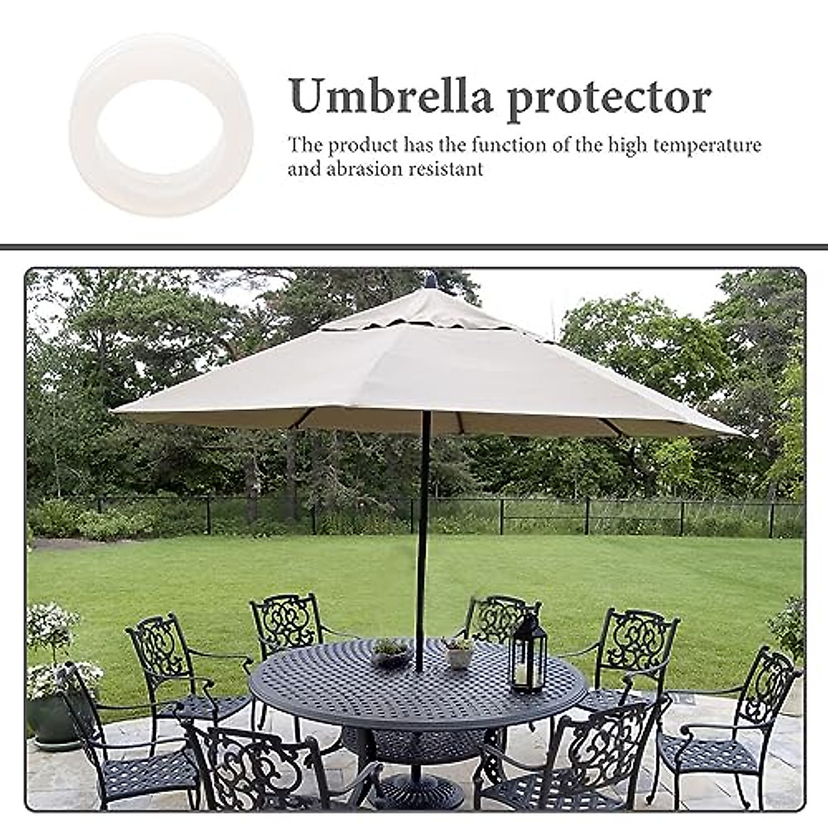 Happyyami 2Pcs Patio Table Umbrella Hole Ring Silicon Rubber Umbrella Table Hole Ring Outdoor Silicone Umbrella Hole Rings Umbrella Hole Rings Umbrella Hole Ring