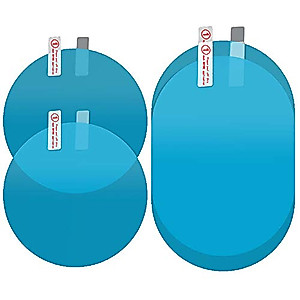 Connoworld Anti Fog Film Car Rear View Mirror Waterproof Film Protective Film Car Rearview Mirror Rearview Mirror Film Protective Shields Oval