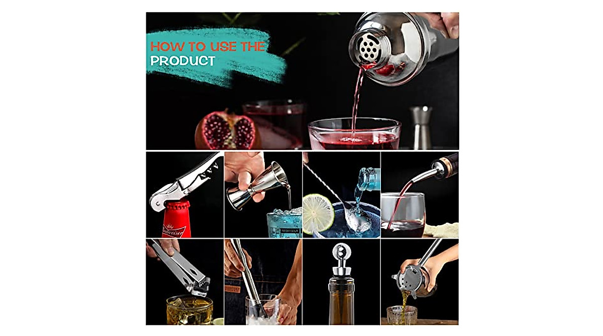 Professional Bartender Kit - Complete Cocktail Shaker Set