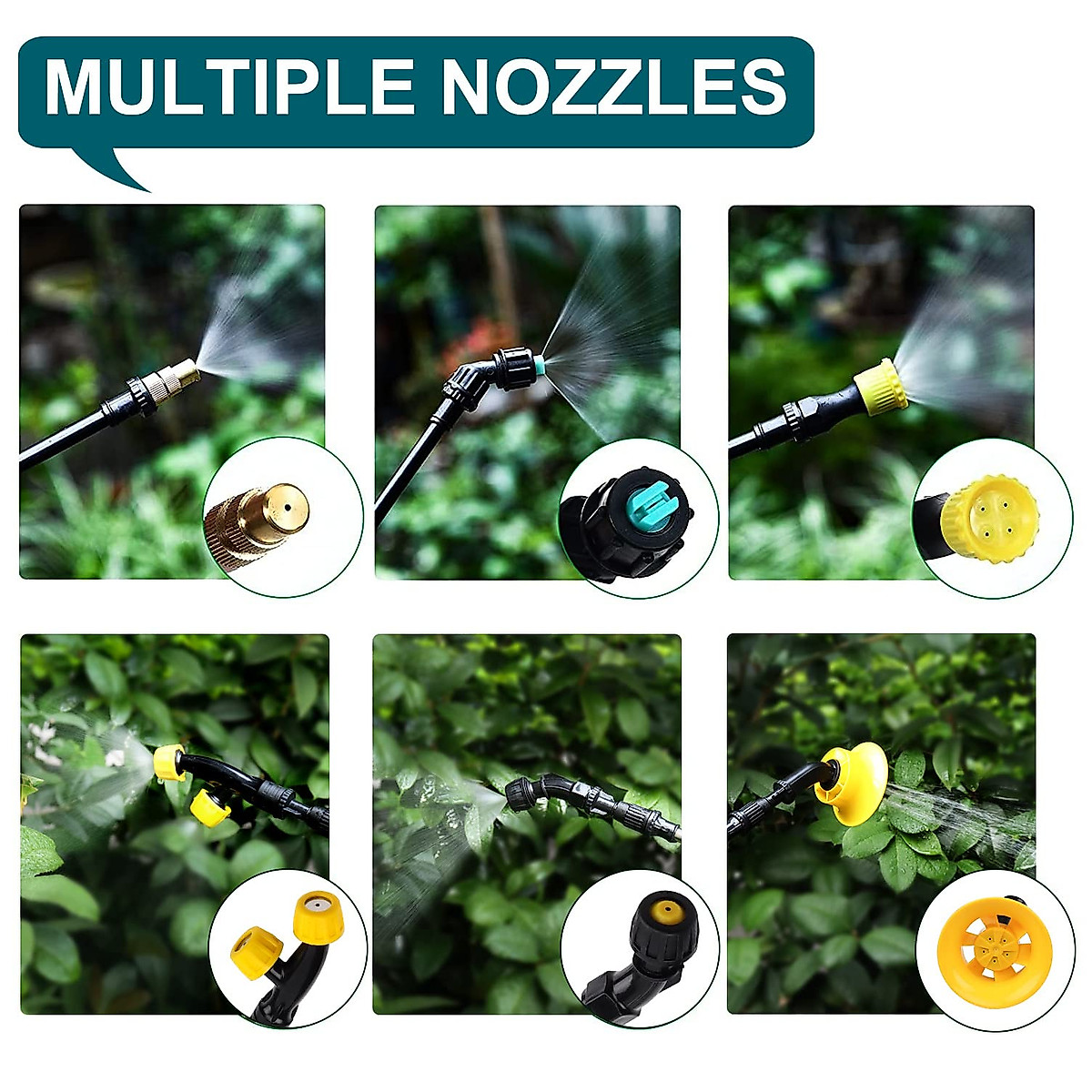 LAWNFUL 1.35 Gallon Battery Powered Sprayer for Long Time Spray (Double Battery)