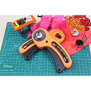 FixtureDisplays® Set of 3 Pcs Rotary Fabric Carpet Convass Cutting Retractable Blade 13781 13781