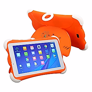 Naroote WiFi Kids Tablet, Orange Eye Protection Kids Tablet 7 Inch 1280x800 for Watching TV (US Plug)