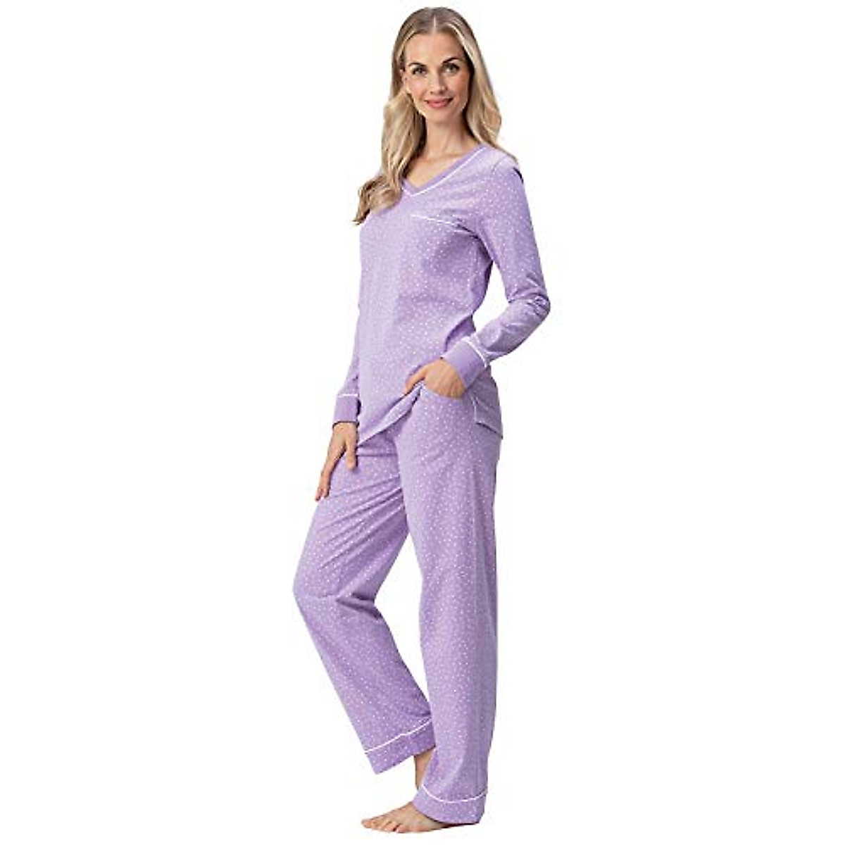 PajamaGram Petite Pajamas for Women - Womens Petite Pajamas Set, Lavender, XL 16