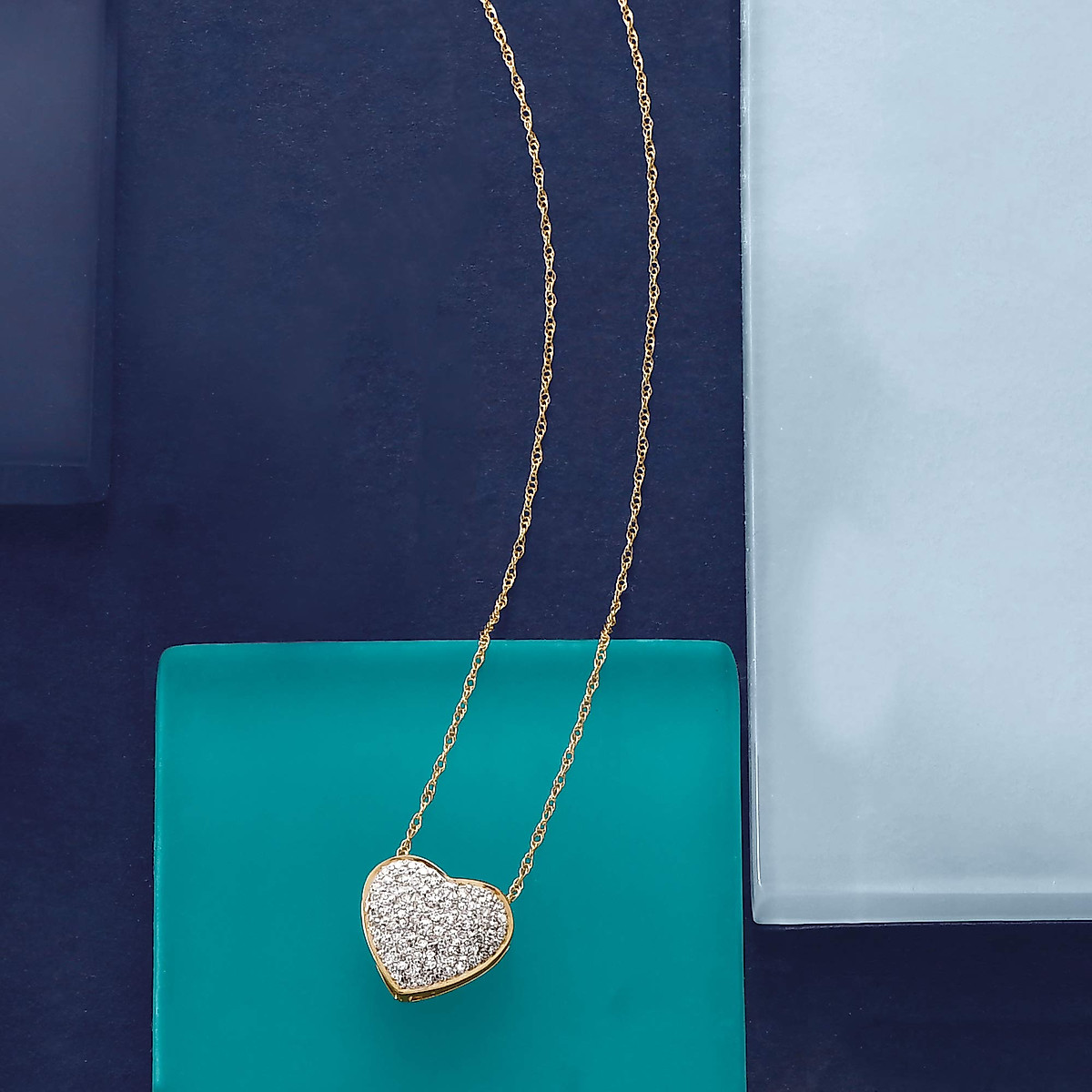 Ross-Simons 0.25 ct. t.w. Diamond Heart Pendant Necklace