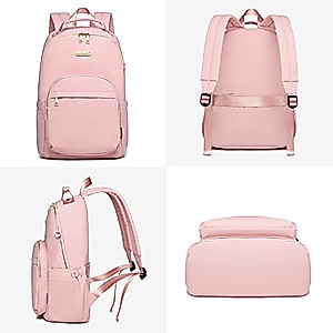 ALLYOUGER School Backpacks Schoolbag Water Resistant for Girls(PINK1)