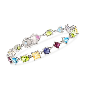 Ross-Simons 20.40 ct. t.w. Multi-Stone Bracelet in Sterling Silver. 8 inches