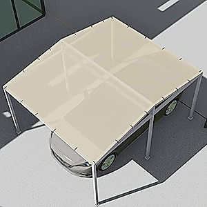 E&K Sunrise 8' x 50' Beige Sun Shade Fabric Sunblock Shade Cloth Roll, 95% UV Resistant Mesh Netting Cover for Outdoor,Backyard,Garden,Greenhouse,Barn,Plant (Customized