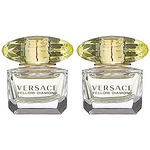 Versace Yellow Diamond Eau De Toilette Spray for Women, 0.17 Fl Oz (Miniature) (Pack of 2)