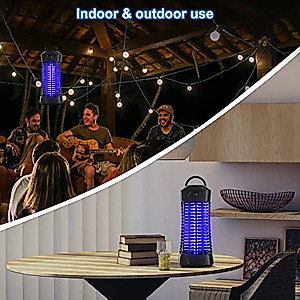 TULAER Bug Zapper Outdoor Indoor, Electric Mosquito Zapper, Fly Zapper - Bug Catcher, Insect Zapper for Home, Garden, Backyard