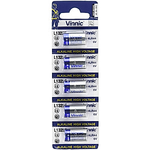 Vinnic A28PX 5 pcs 6V Replacement Alkaline Batteries (L1325, 4LR44)
