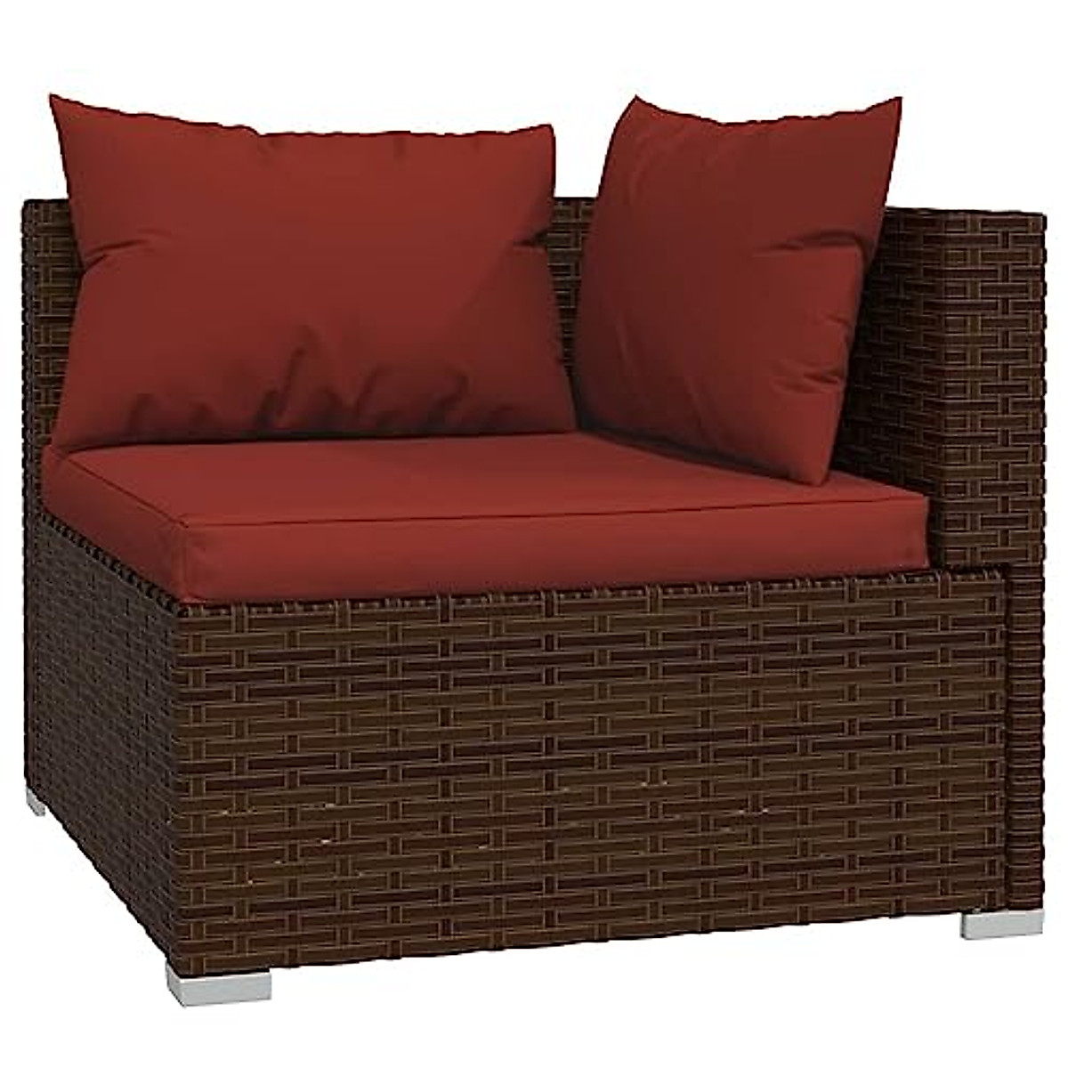 WHOPBXGAD 7 Piece Patio Lounge Set Deck Furniture,Gardens Patio Furniture,Designed for use on lawns, terraces, poolsides, patios and Gardens,with s Poly Rattan Brown