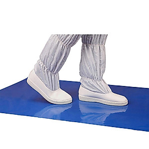 Sticky Mats - Blue Adhesive Mats - Cleanroom Sticky Mats - 30 Sheets Per Mat - Sticky Floor Mats Peel Off for Laboratories, Homes, Construction, Remove Dust and Dirt from Shoes 18X24inch