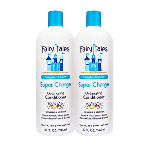 Fairy Tales Tangle Tamer Super Charge - Detangling Conditioner for Kids - Paraben Free, Sulfate Free, Gluten Free, Nut Free- 32 oz (2 Pack)