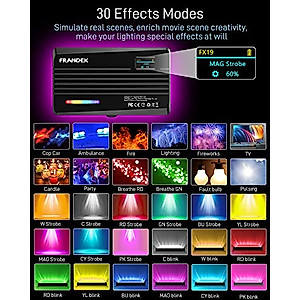 FRANDEK Portable Light for Photography, 4000mAh Rechargeable RGB On-Camera Video Lights 360°Full Color, LED Soft Video Conference Lighting Dimmable 2500K-9000K, Selfie Lighting for Live Streaming