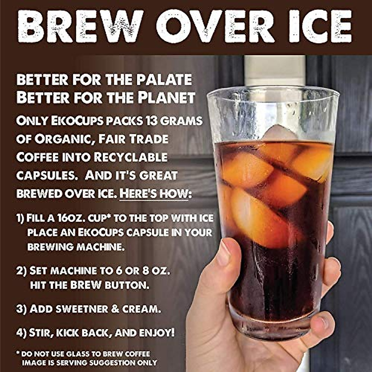 EKOCUPS Organic Swiss Water Decaf French Roast Coffee Pods, Extra 30% More Coffee Per Cup, Artisan Fair Trade Dark Roast, Decaf French Roast Coffee for Keurig K Cup Machines, Recyclable Pods, 40 Count