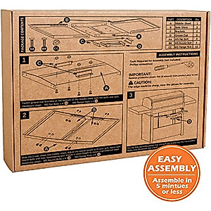 Grease Tray with Catch Pan - Universal Drip Pan for 4/5 Burner Gas Grill Models from Dyna Glo, Nexgrill, Expert Grill, Kenmore, BHG and More - Galvanized Steel Grill Replacement Parts(24"-30")
