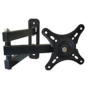 Henxlco TV Wall Mount Articulating LCD Monitor Bracket Full Motion 15 inch Extension Arm Rotation Tilt Swivel for Most 13 to 27 inch LED TV Flat Panel Screen with VESA 100x100, 75x75mm