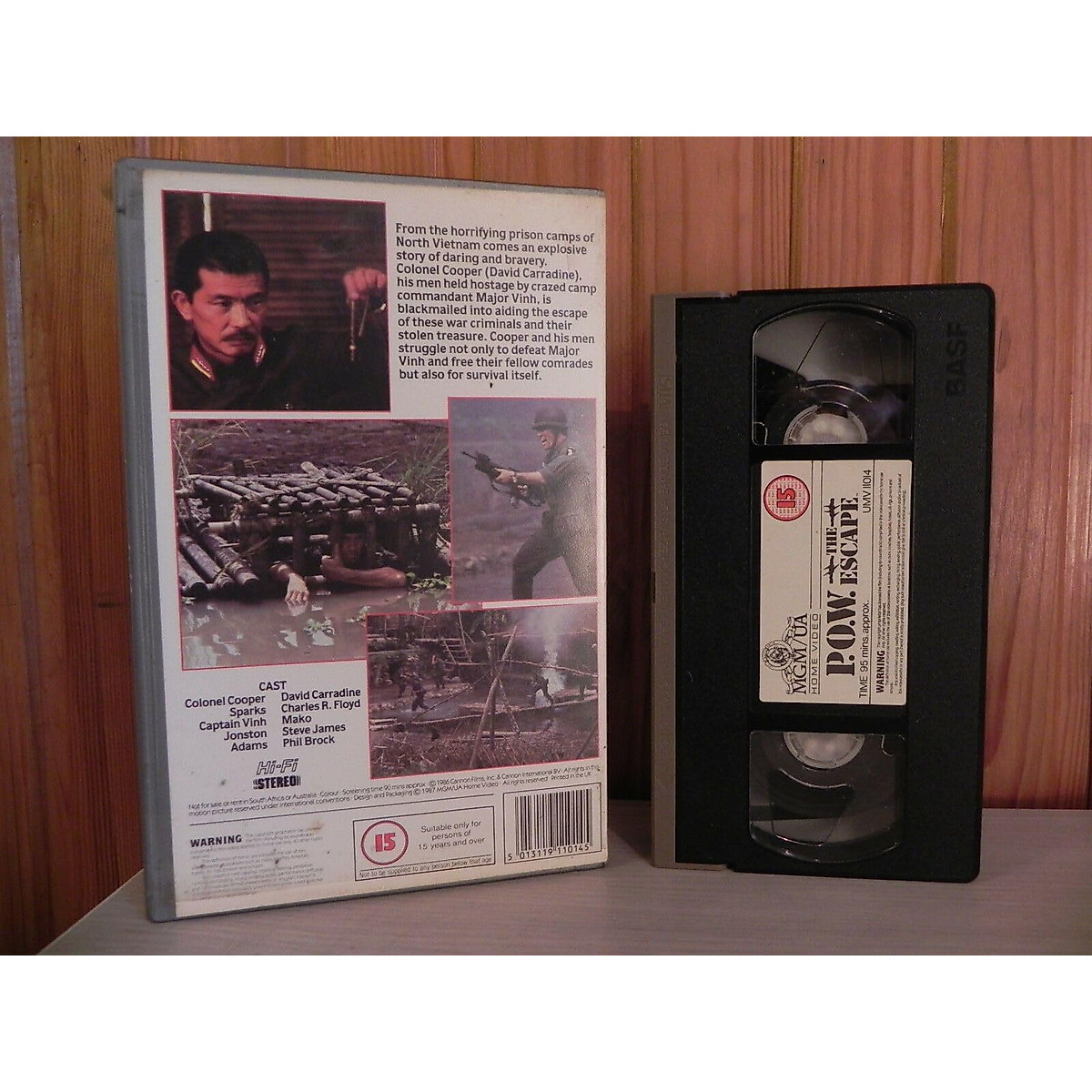 P.O.W. The Escape (Double Sleeve) Action [Large Box] Rental - David Carradine - Pal VHS