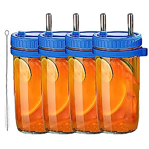 4 Set Can Shaped Glass, Drink Cups With Lids And Straws, Iced Coffee Cups Reusable Drinking Glasses Beer Can Glasse, Cute Tumbler Cup For Homes, Kitchens, Breweries, Cafes, And Restaurant