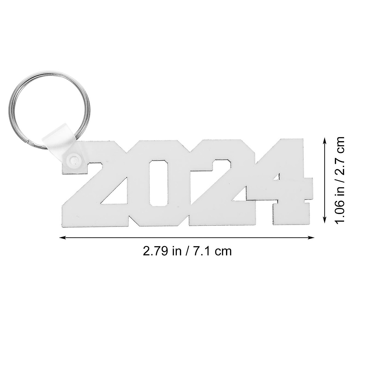 EXCEART Sublimation Keychains 12Pcs 2024 Sublimation Keychain Blanks Heat Transfer MDF DIY Blank Keychain with Key Rings for Mom Dad Present Making Sublimation Blank Keychains