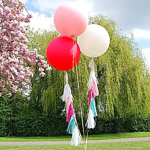 Green Giant Balloons, 8 Thicker 36 Inch Strong Latex Big Round Balloons for Photo Shoot Wedding Baby Shower Birthday Party Event Decoration