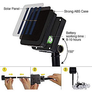 ZBM--ZBM Solar String Light, Outdoor Fairy Lights Waterproof Crystal Ball Decorative Lights for Garden, Terrace, Garden, Home Decorative Lights Luces de hadas