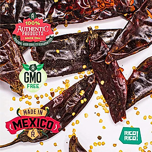 Dried Chile Peppers Bundle (12 oz Total) - Ancho, Guajillo and Arbol Chiles - The Spicy Trio - Great For Mexican Recipes - In Resealable Bags by RICO