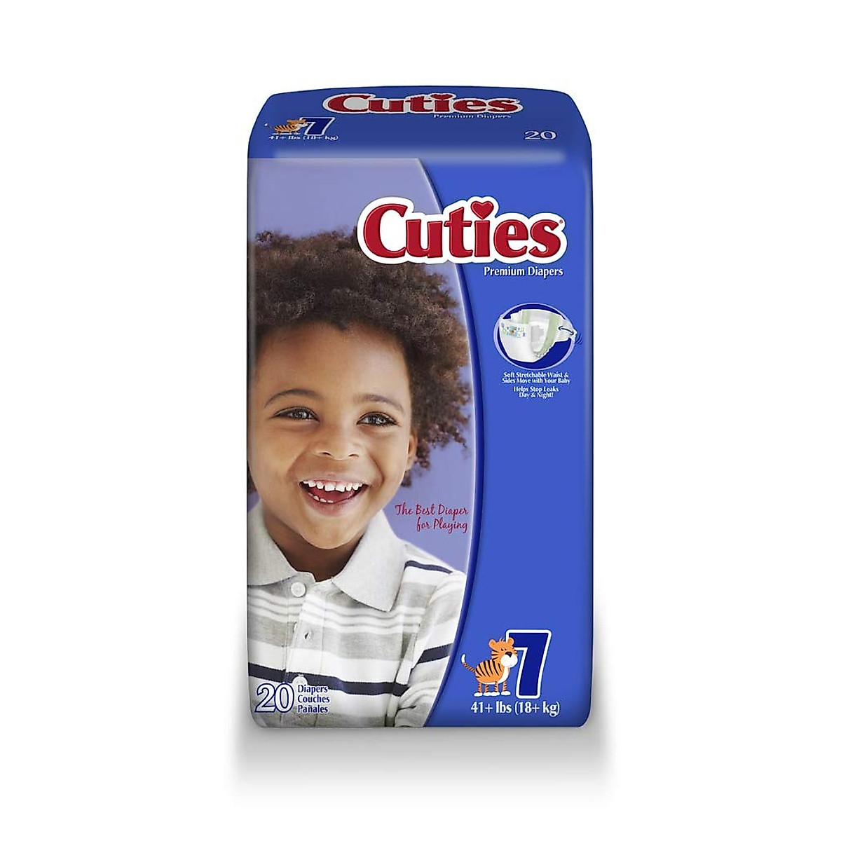 Cuties Premium Size 7 Baby Diapers, 20 Count