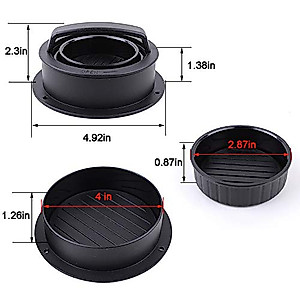 Stuffed Burger Press，3 in 1 Hamburger Patty Maker，Non Stick Burger Patties Cookery Mold to Make Stuffed Burger, Sliders Burger, Beef Burger,with 100 Wax Papers
