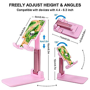Skull Leaf Pattern Funny Foldable Desktop Cell Phone Holder Portable Adjustable Stand Desk Accessories