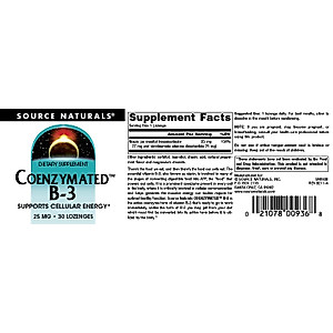 Source Naturals Coenzymated B-3 25MG, 30 Lozenges