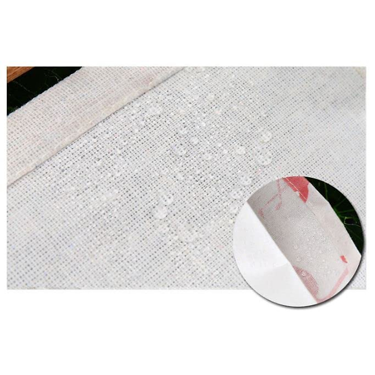 Fabric Wall Hanging Organizer with Three Pockets and Waterproof Lining - Bear Pink