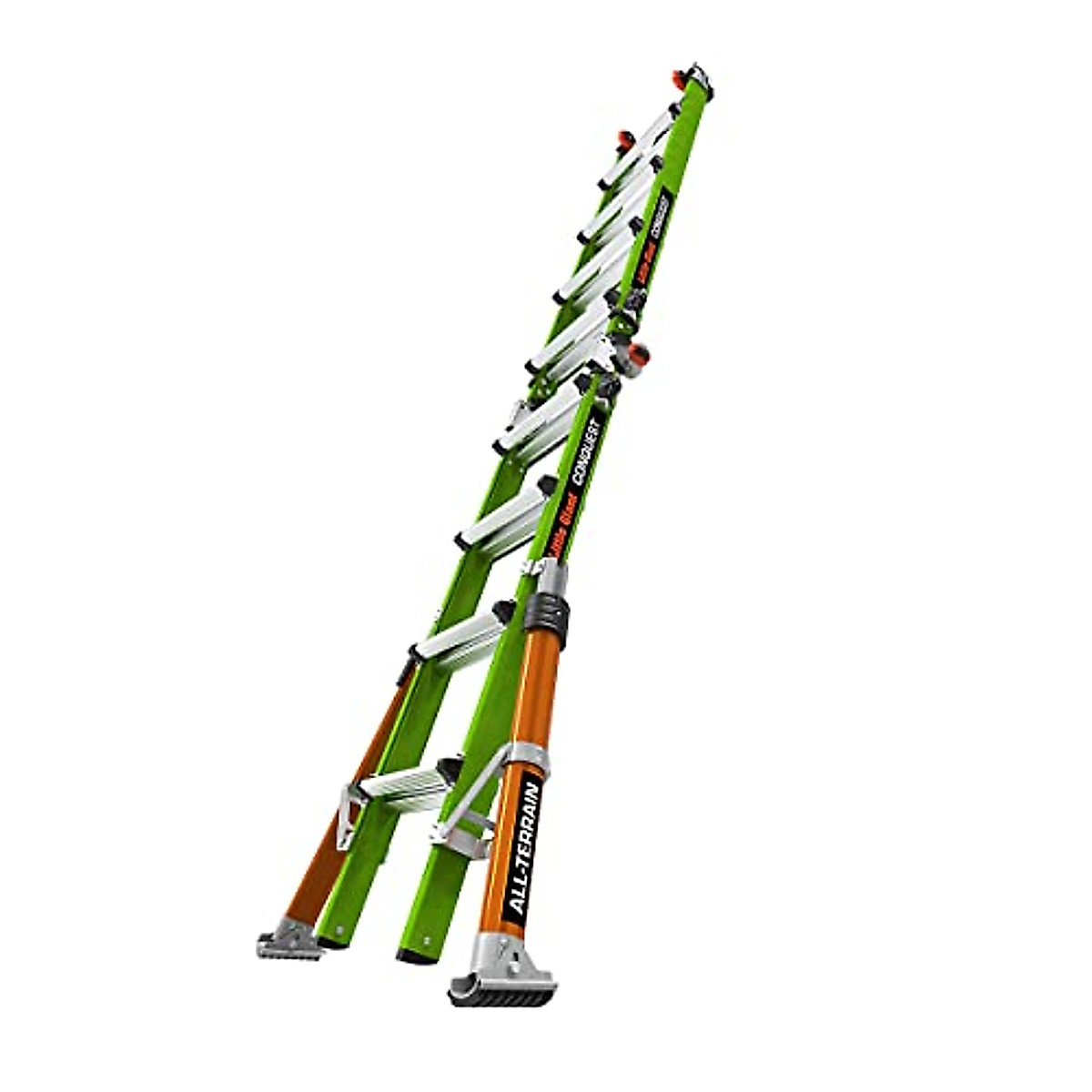 Little Giant Ladder Systems Conquest 2.0 All-Terrain, M17, 17ft, Multi-Position Ladder with Adjustable Outriggers, Fiberglass, Type 1A, 300 lbs Weight Rating, (17107-001)