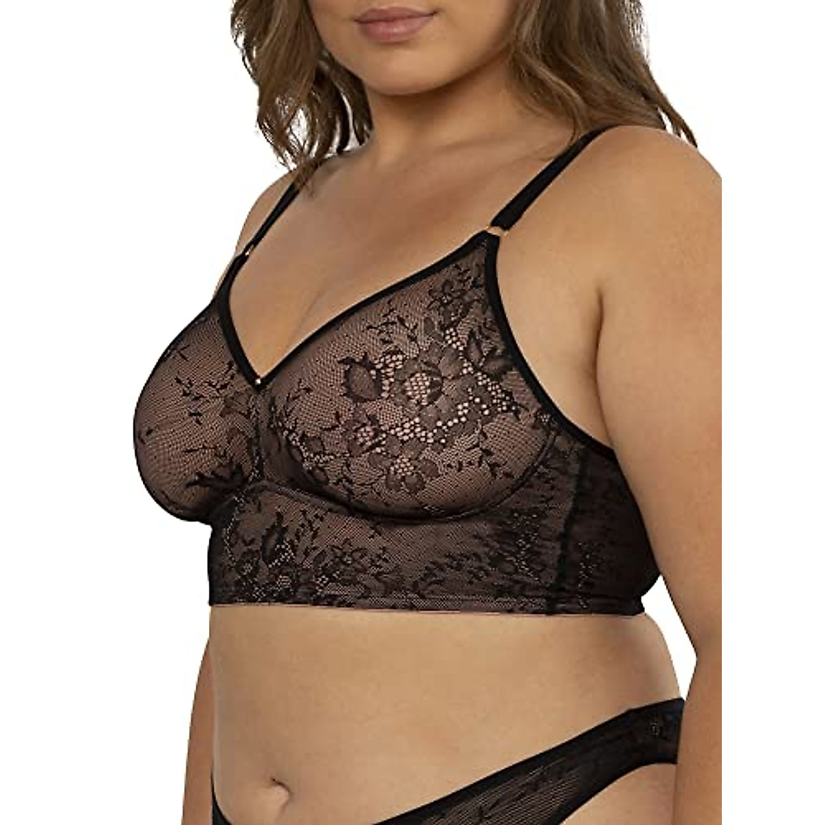Smart & Sexy womens Sa1451 Bra, Black Hue (Smooth Lace), Large US