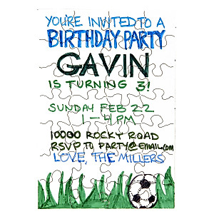 Hygloss Puzzles DIY Party Invite - Blank Puzzle for Decorating - Art Activity - Use as Party Favors - White, Sturdy – 5.5 x 8 Inches, 28 Pieces - Comes with Envelopes - 8 Qty