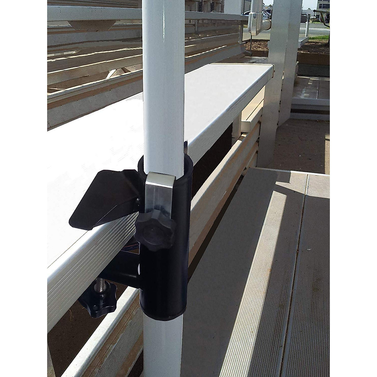 AMMSUN Umbrella Stand Bench Buddy Umbrella Holder Clamp Holder Clip Beach Fishing Umbrella Mount Chair Clamp