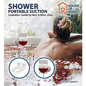 WANLIAN Wine glass holder, portable glass holder for acrylic bathroom and shower room, used for champagne, wine, martini, drink glass holder (3 pcs)