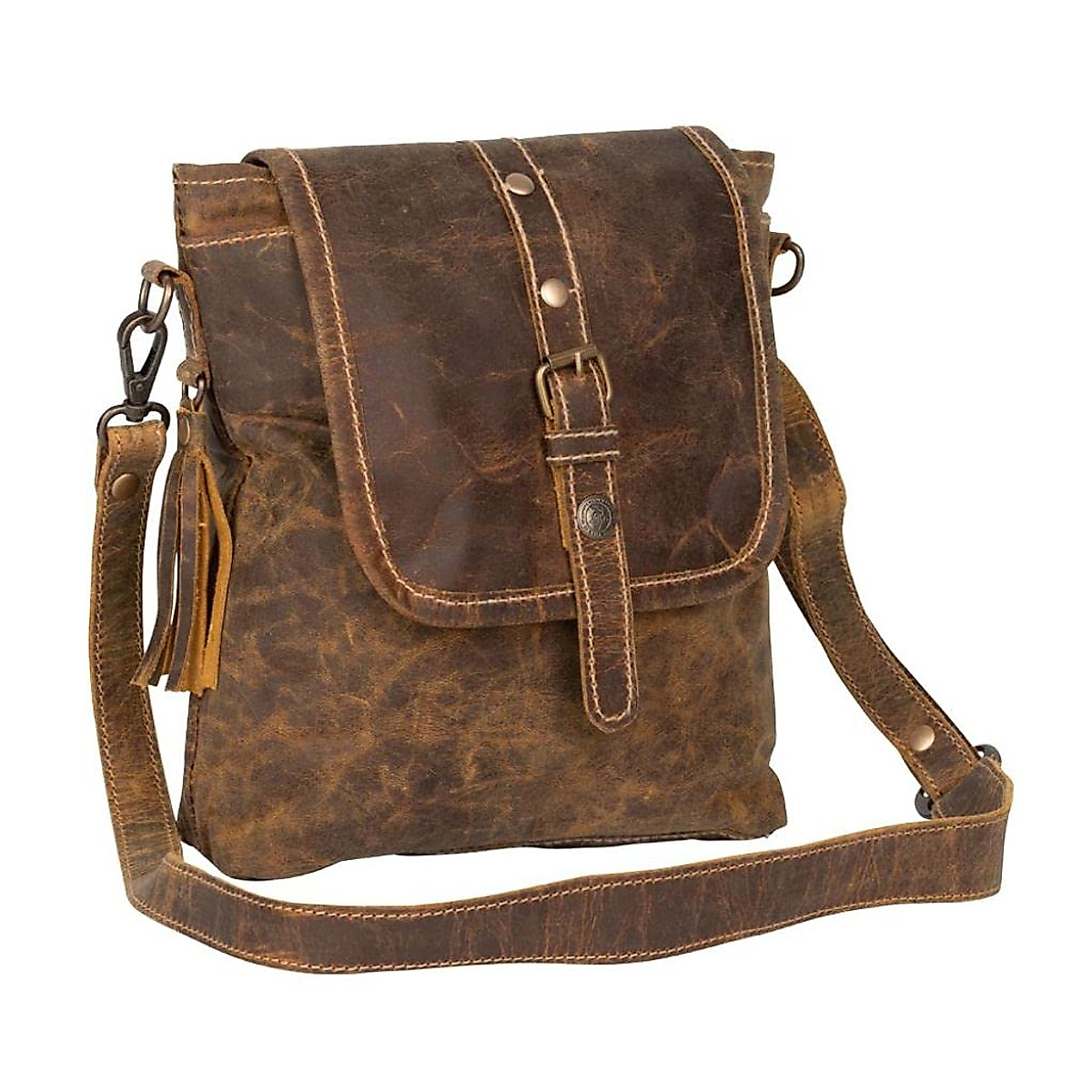 Myra Bag female Brown Beauty Leather Bag Upcycled Leather S-2168
