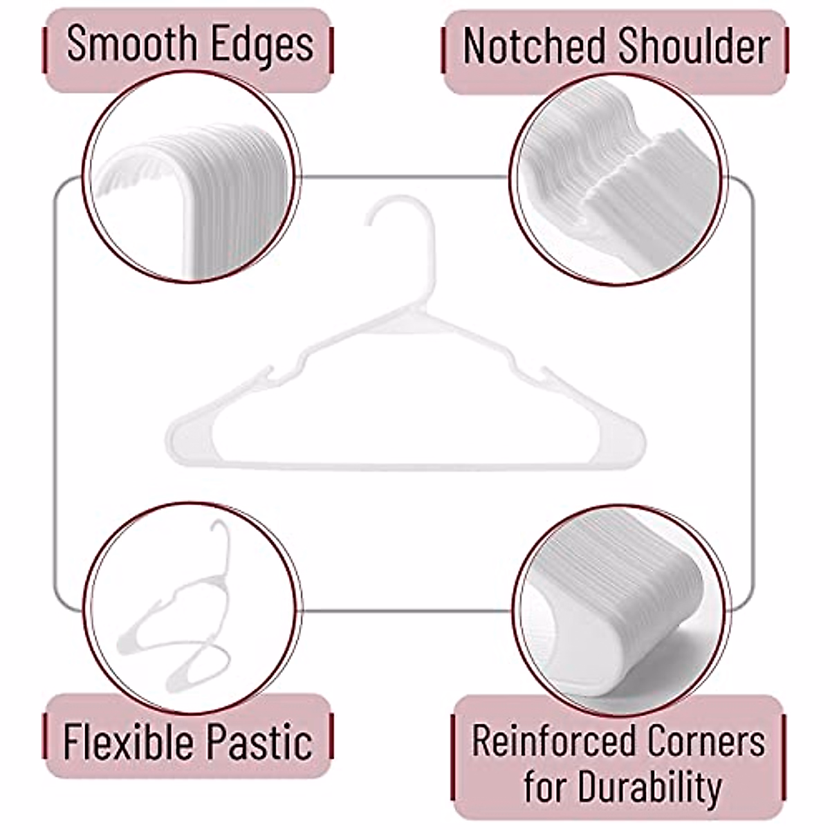 Plastic Luxury Hangers Black Black Velvet Non -Slip Clothes Hangers-Pack of 55 - Ultra Slim & Space Saving - Heavy Duty with 360 Degree Black Swivel Hook for Clothing, Suit, Top (Black Hangers)