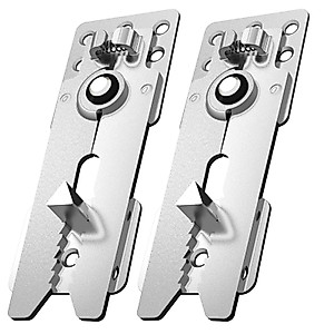 SKMYL Sofa Connector, Heavy Duty Sofa Snap Furniture Invisible Connector Head Snap with Mounting Screws, Sofa Connector Bracket for Loveseat Sofa and Other Furniture (Sofa Alligator Clips 2 Pairs)