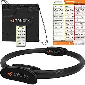 MANTRA SPORTS Pilates Ring Circle, Magic Circle Pilates Ring, Inner Thigh Exercise Equipment, Fitness Rings for Women, Thigh Master Inner Thigh Exerciser, Yoga Ring Pilates Equipment for Home Workouts
