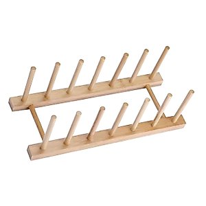 NUOBESTY Sewing Storage Rack Embroidery Thread Rack Thread Spool Rack Thread Storage Rack Thread Spinner Organizer Crochet Yarn Ball Holder Spool Holding Rack Horizontal Tool Wood
