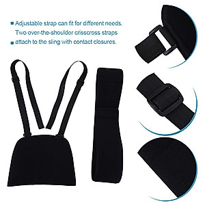 TMISHION Arm Support Sling Brace, Adjustable Arm Shoulder Support Sling Immobilizer Brace Fractured Arm Strap for Dislocated Fractured Humerus Humerus(L)