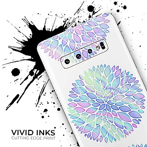 DesignSkinz Iridescent Dahlia v5 Protective Vinyl Decal Wrap Skin Cover Compatible with The Samsung Galaxy S20 (Screen Trim & Back Glass Skin)