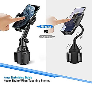 Miracase Cup Holder Phone Mount for Car, Universal Universal Long Neck Car Cup Phone Holder Cradle Car Mount for iPhone Samsung Google and Most Smartphones