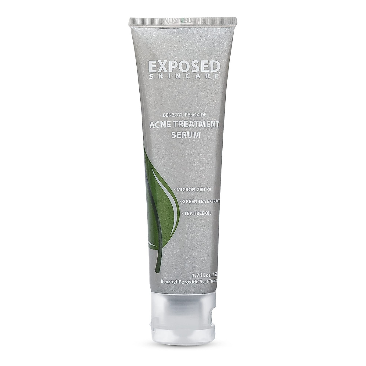 Exposed Skin Care Acne Treatment Serum Step 3 – Quickly Reduces Pimple Size and Redness - 12 Hour Spot Treatment - 3.5% Benzoyl Peroxide, Natural Green Tea & Tea Tree Oil