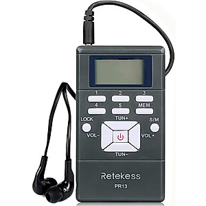 Retekess Church Translation System with 1 TR503 FM Transmitter Headset and 10 PR13 FM Radio Receivers, FM Listening System for Factory Museum School(Case of 1 Transmitter 10 Receivers)