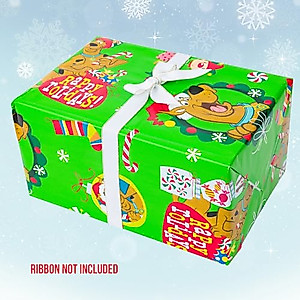 Scooby-Doo Rappy Rolidays Wrapping Paper - 12 Sheets - 20" x 30" - Festive Holiday Gift Wrap by Silver Buffalo