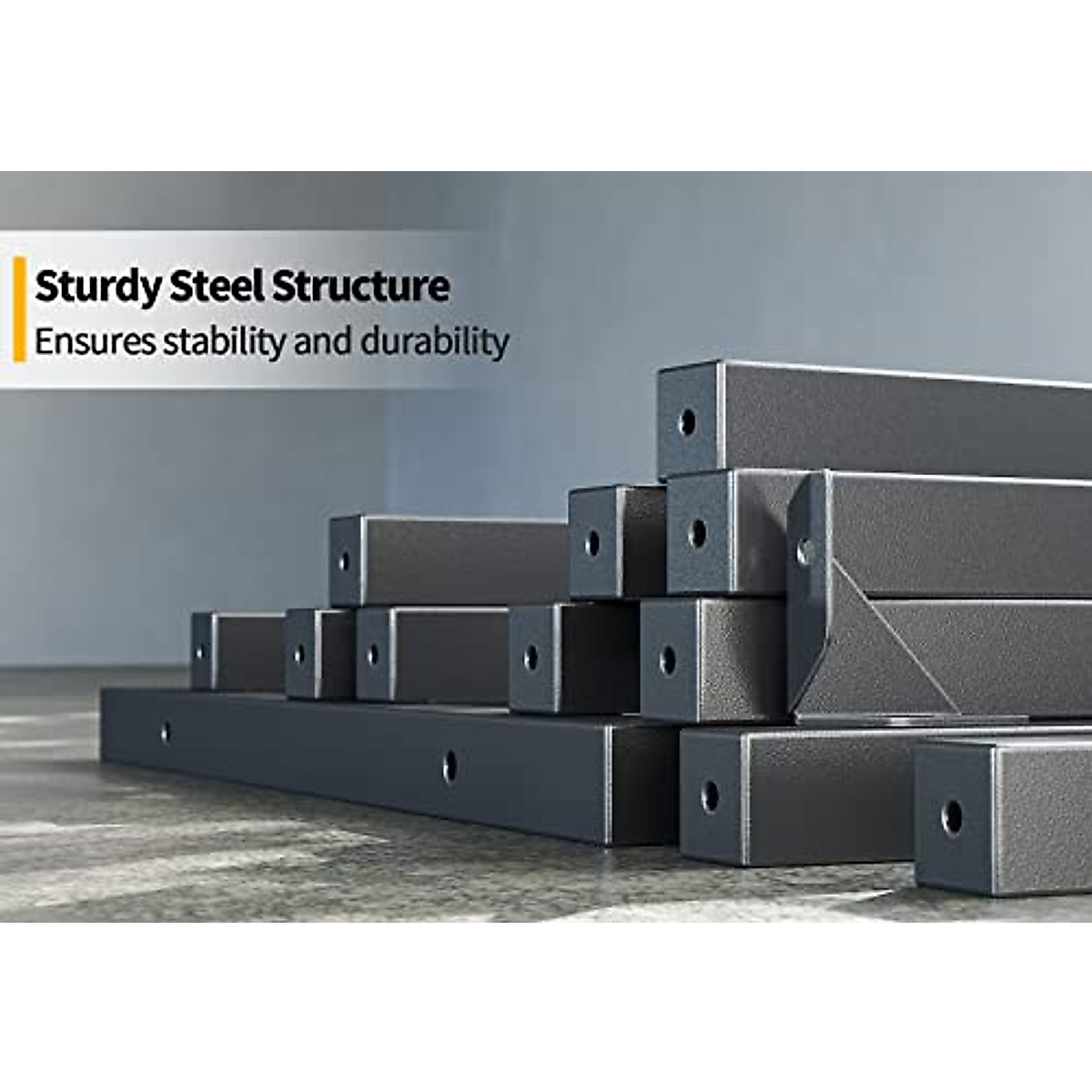 CubiCubi Gaming Desk, 50.4” L Shaped Desk, Computer Corner Desk with Monitor Stand, Home Office Study Writing Workstation, Space-Saving, Deep Brown